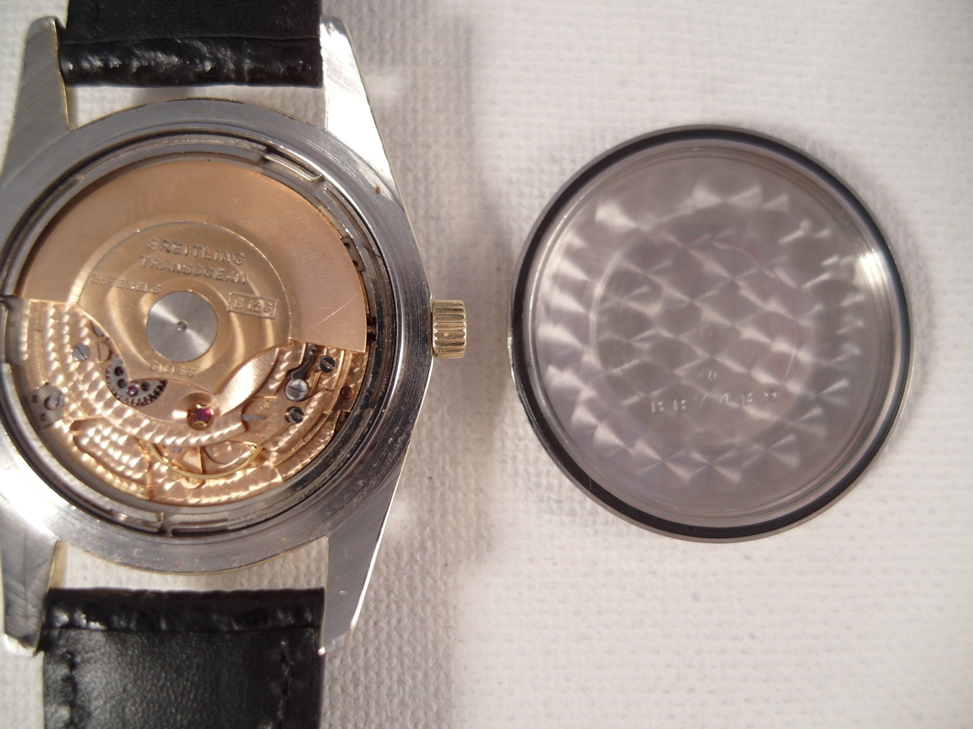 Breitling TransOcean (rare black dial) Automatic B126 serviced 1960 ...