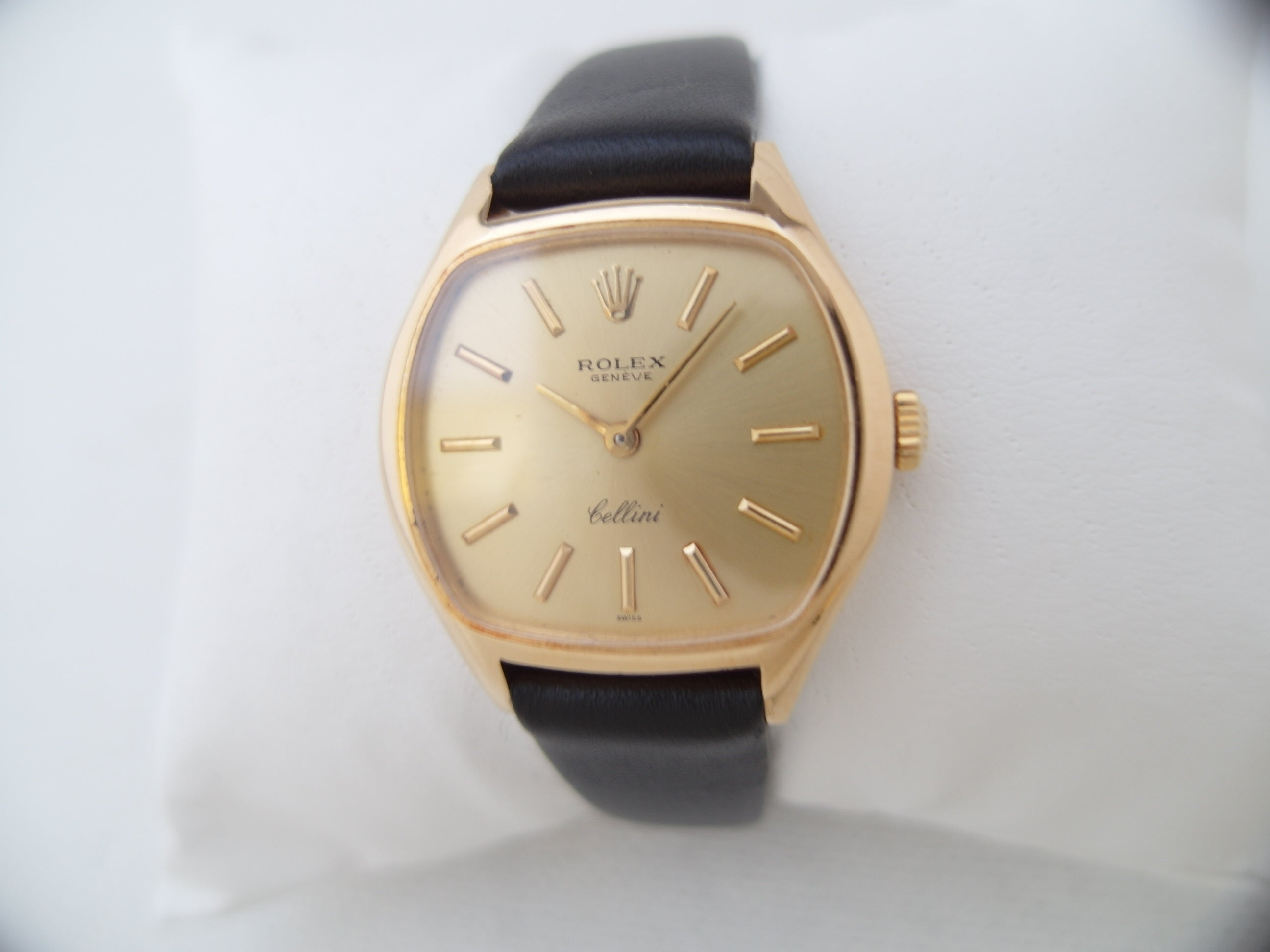 Rolex Cellini 18k solid gold, serviced, original buckle 1971 3801 ...