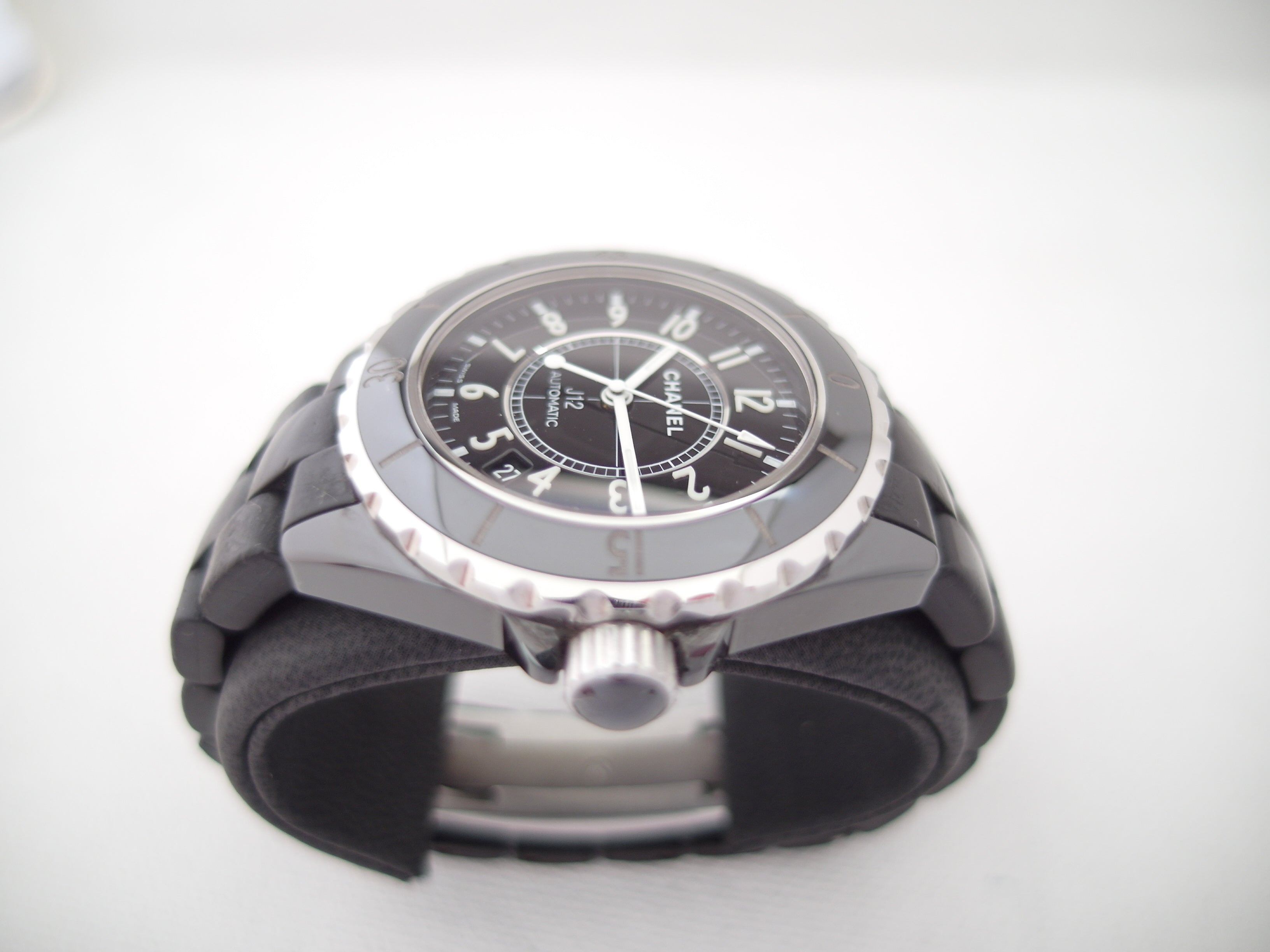 Chanel J12 (full set: papers, box) Automatic Black Ceramic 38 mm H0684 ...