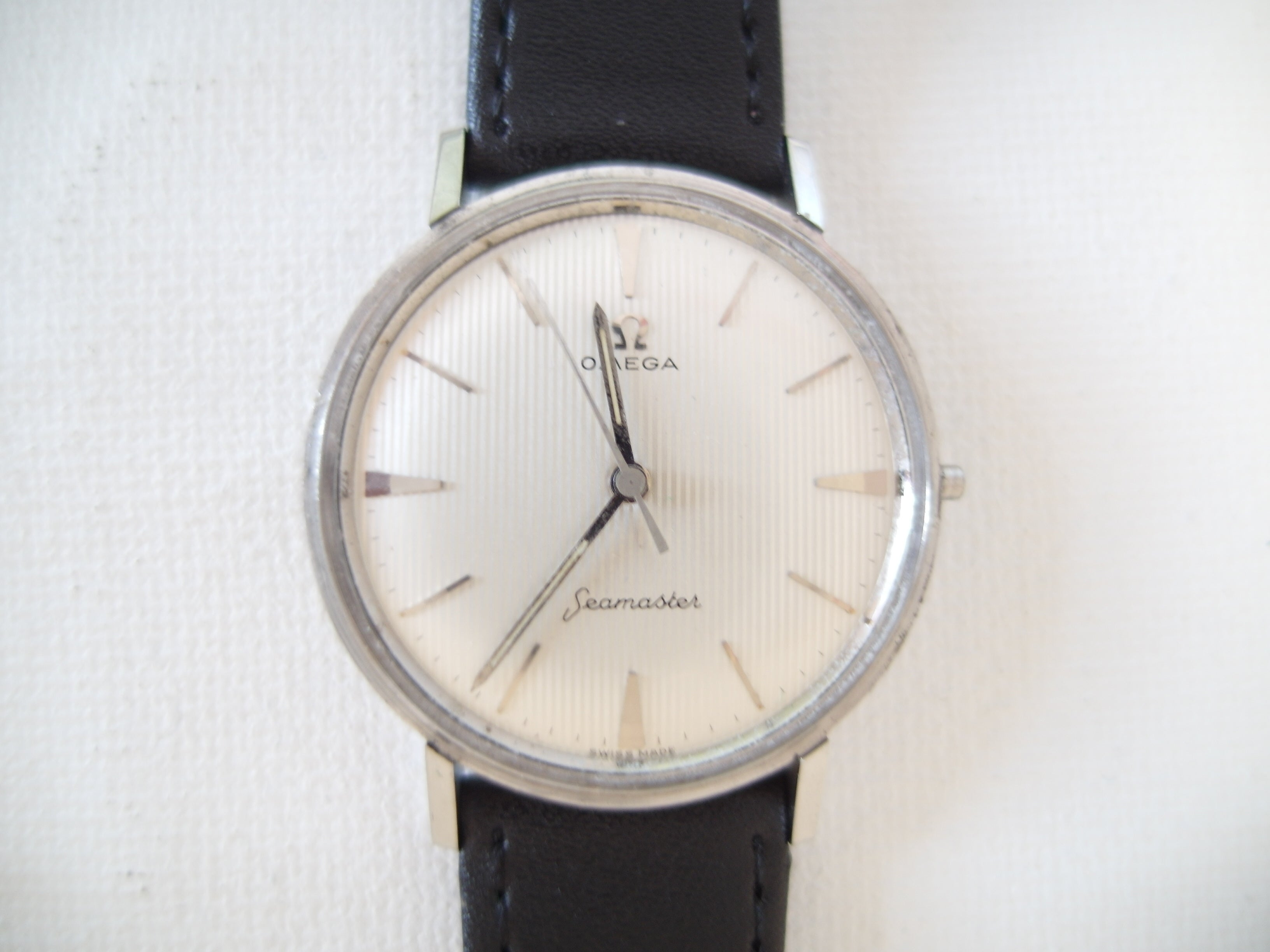 Omega Seamaster rare striped dial fully serviced cal 600 1961 14750-1 ...
