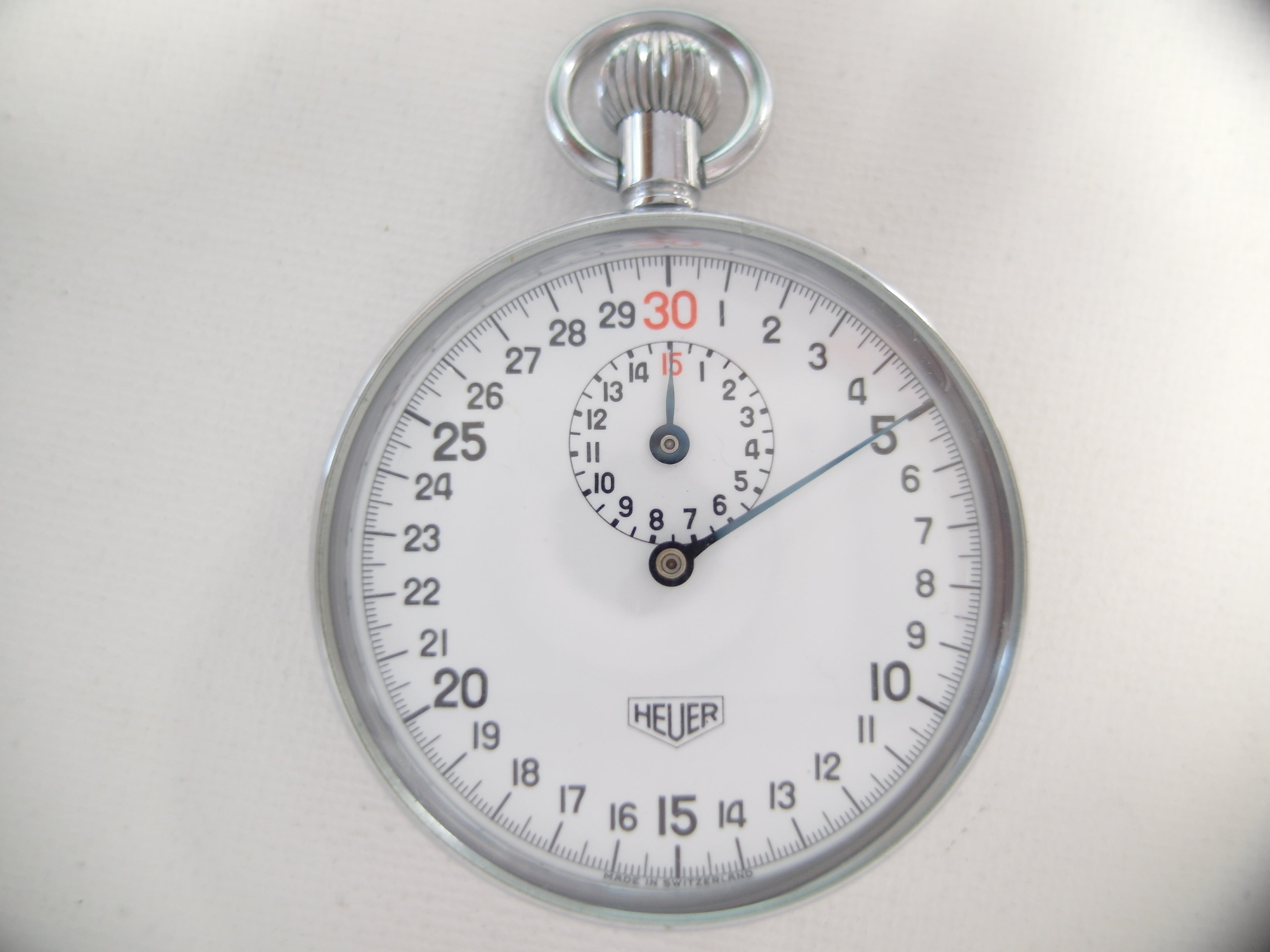 Heuer stopwatch 30 sec / 15 min mint condition Ed Heuer 1975 VTGwatch ...